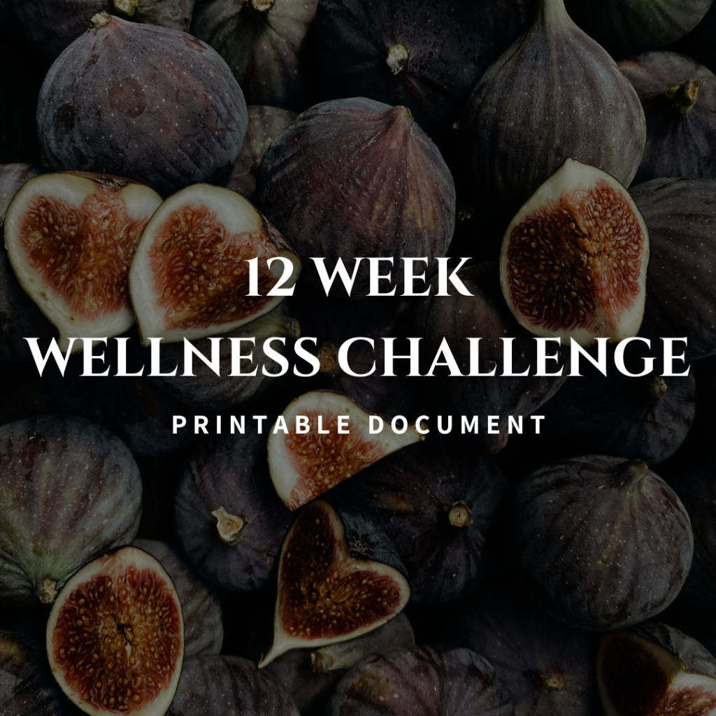 12 Week Wellness Challenge Printable PDF - Cinnamon and Sage